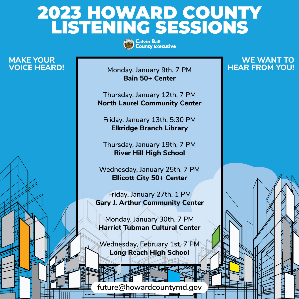 2023 Howard County Listening Sessions | Howard County