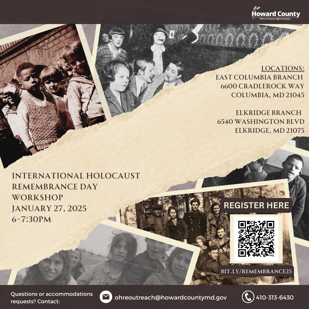 International Holocaust Remembrance Day Workshop | Howard County