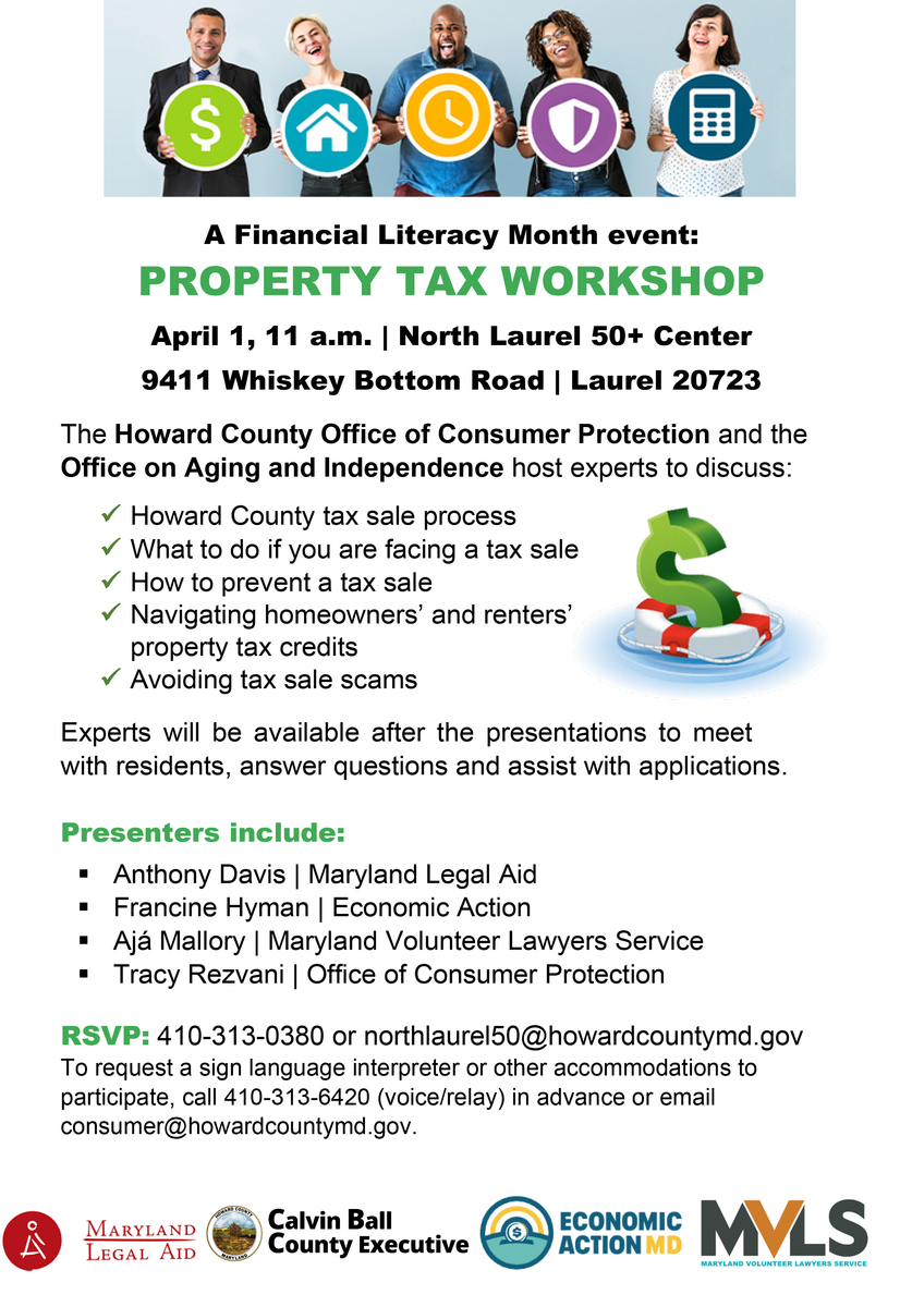 Howard County Property Tax Workshop Howard County