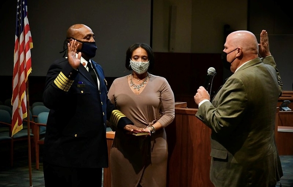 Swearing-In Ceremony Held for Fire Chief Louis Winston | Howard County
